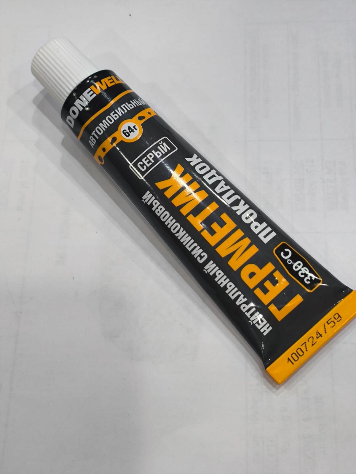 Герметик прокладок нейтральный силиконовый серый.