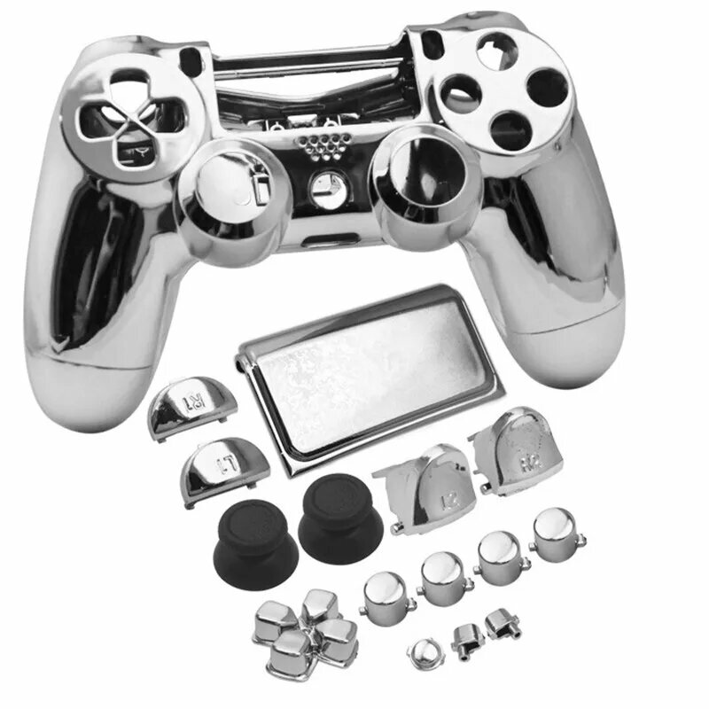 Чехол для контроллера PlayStation 4 Pro JDS040 JDM-040 с хромированным покрытием Серебряный, Silver