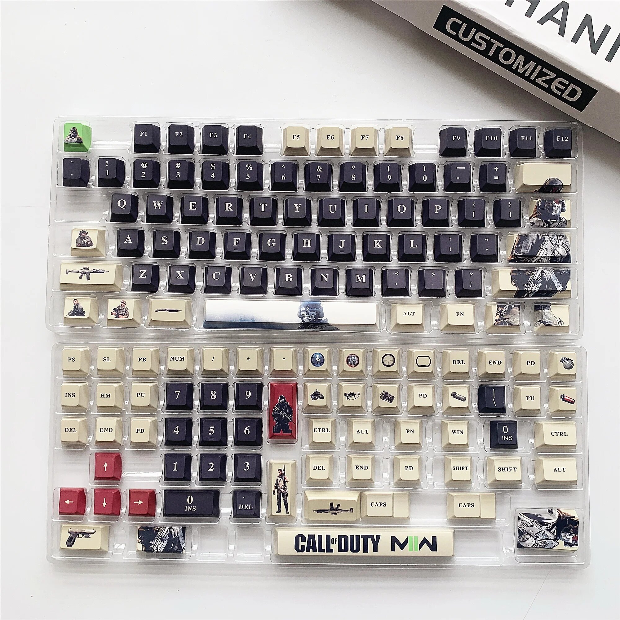 Колпачки для клавиш Call-of-duty, игра Ghost COD Shooting, PBT колпачки для клавиш Modern Warfare 2 мВт PS для MX Switch Cherry, механическая клавиатура