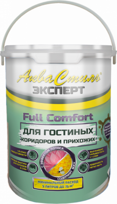 АкваСтиль Эксперт «Full Comfort» Гостиные-Коридоры Красковия 5.0л Белая, Краска для Стен и Потолков / Красковия.
