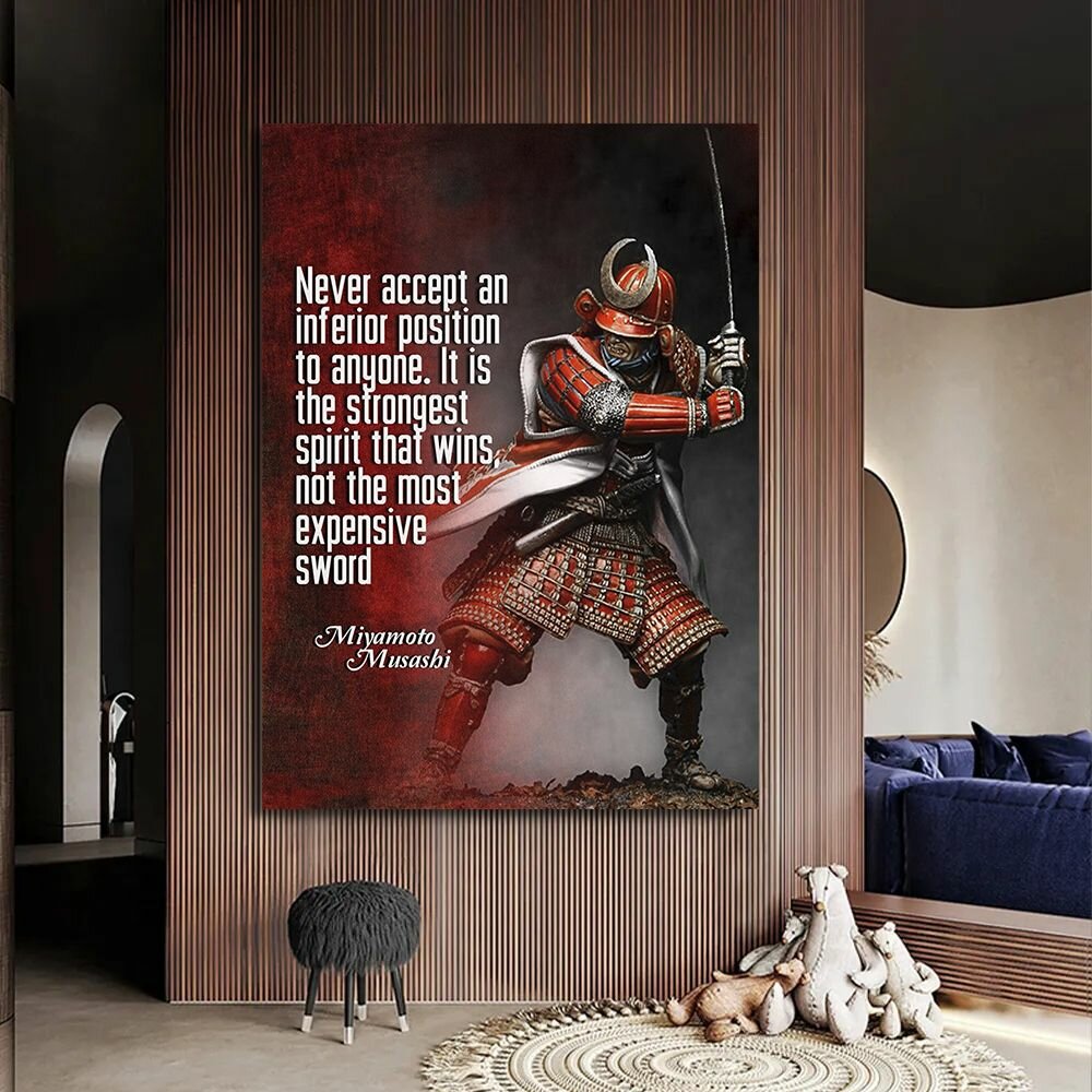 Картина самурай, картина в японском стиле, 30х40 см.