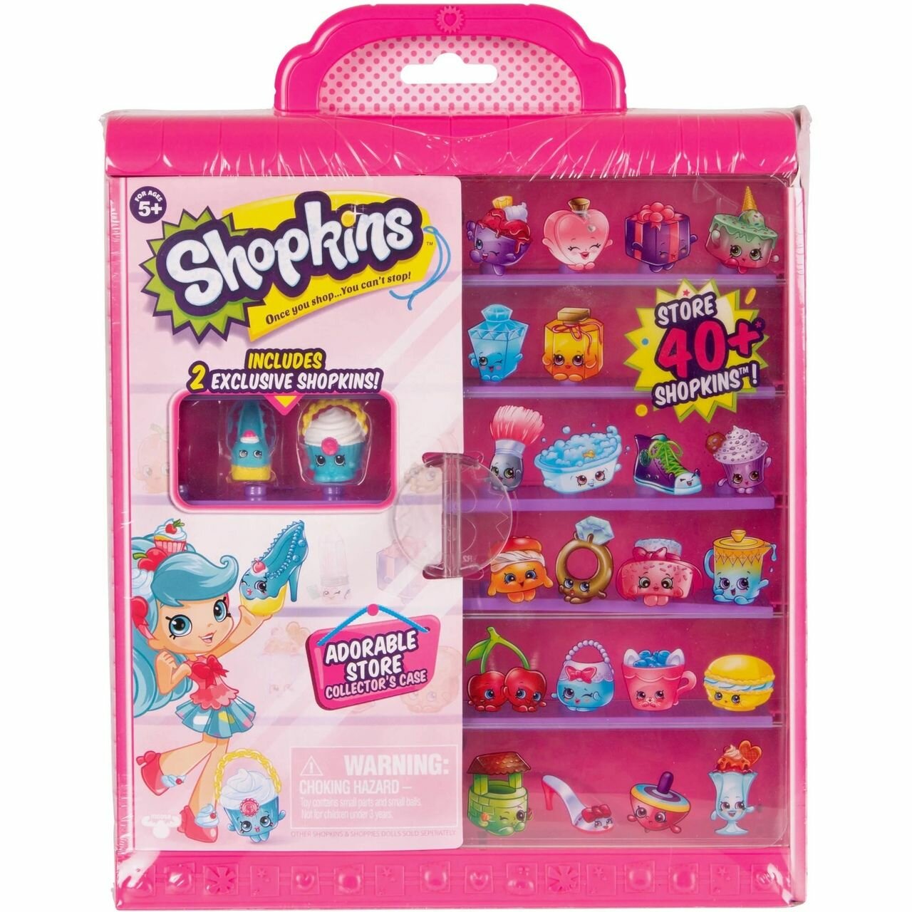 Кейс для хранения Shopkins с двумя фигурками внутри / Shopkins Collectors Case