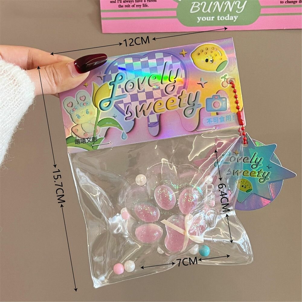 Эластичная игрушка для снятия стресса в форме кошачьей лапки прозрачная, компактная и удобная для расслабления