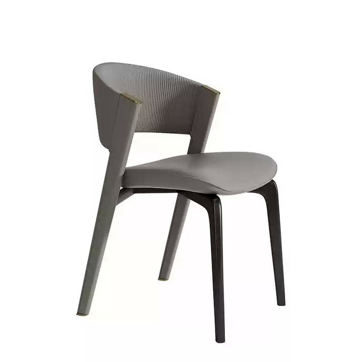 Стулья обеденные в стиле Cornelio Cappellini Dining Chair (серый, черные ножки)