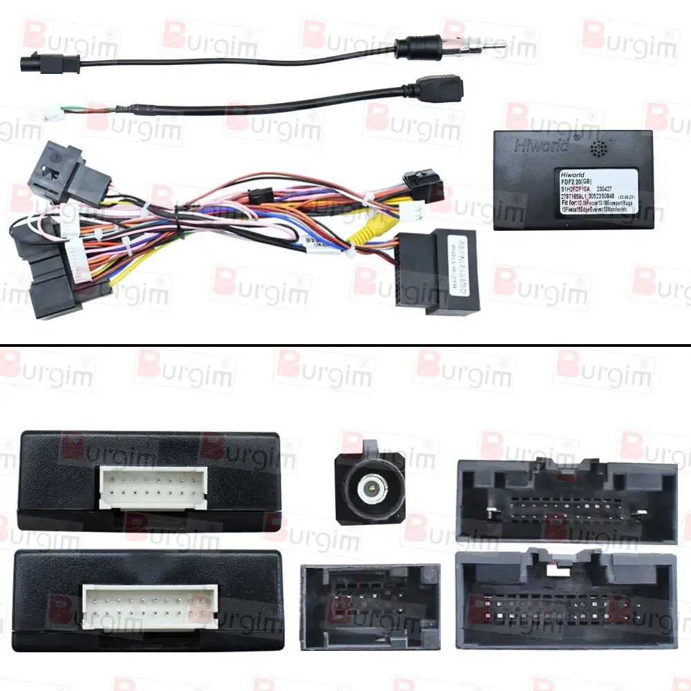 16-контактный жгут радиоприемника Android для Ford Transit Custom Tourneo Custom Transit Van 2012-2018, стерео шнур питания, кабель Canbus Box