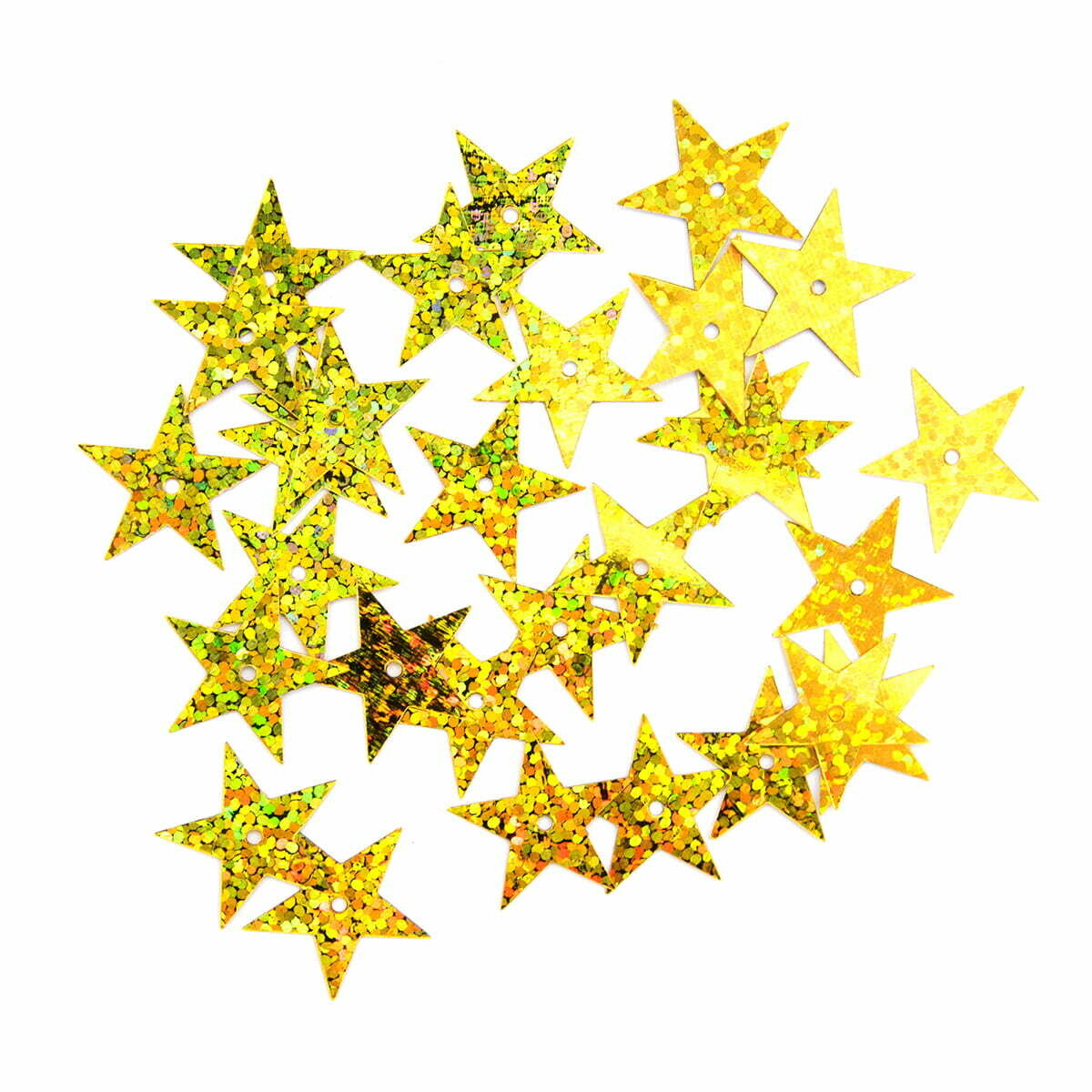 Пайетки 'звездочки', 20 мм, упак./10 гр, Astra&Craft (А20 золото голограмма)