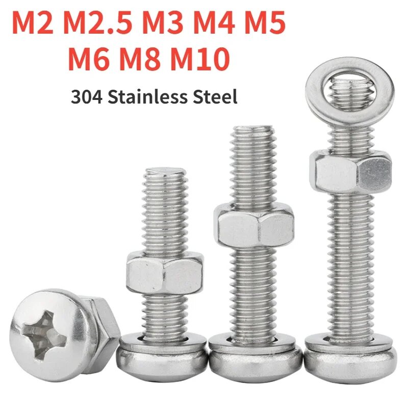 Набор винтов М2-М10 из нержавеющей стали 304 M5--5pcs, 20mm