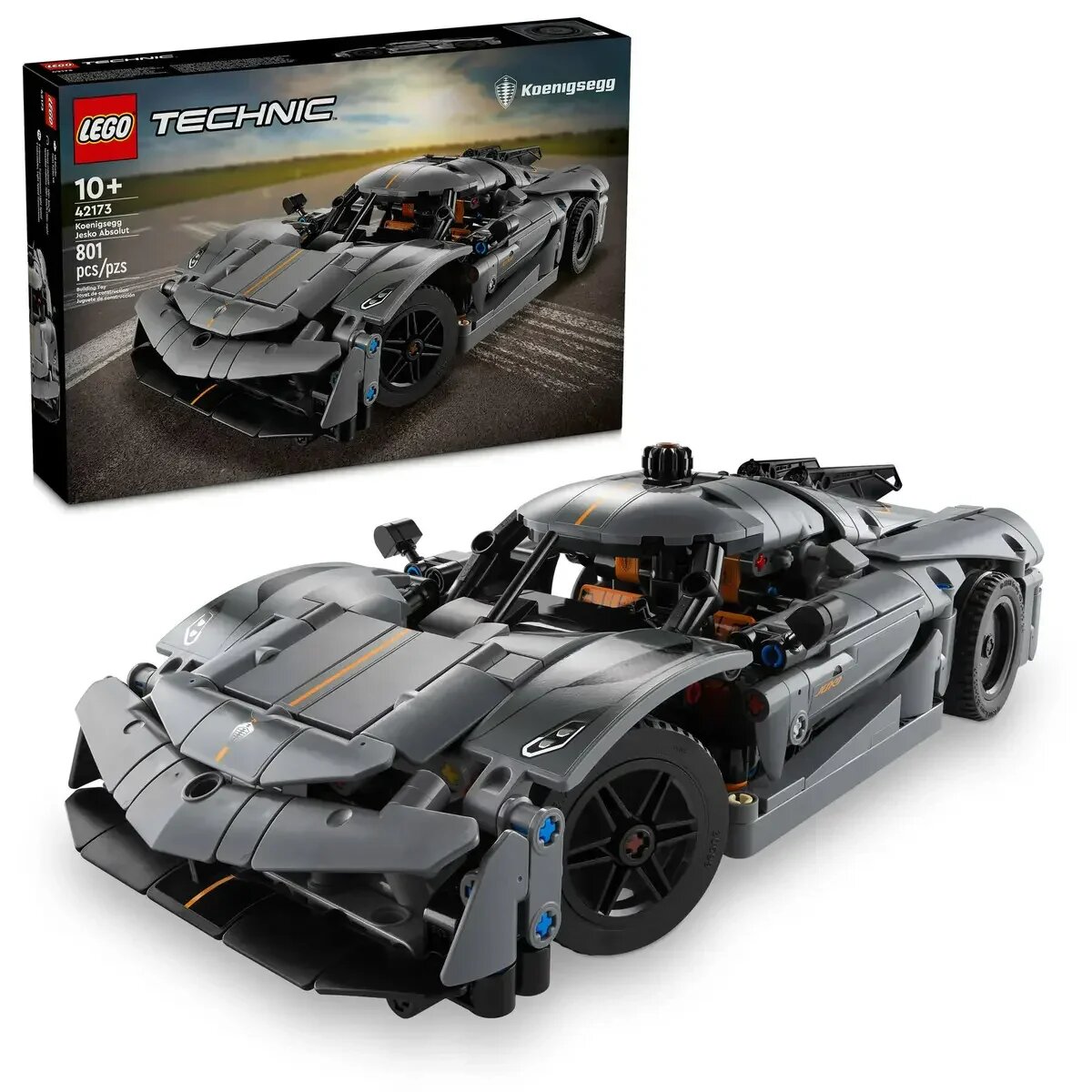 LEGO Technic 42173 Koenigsegg Jesko Absolut Grey Конструктор
