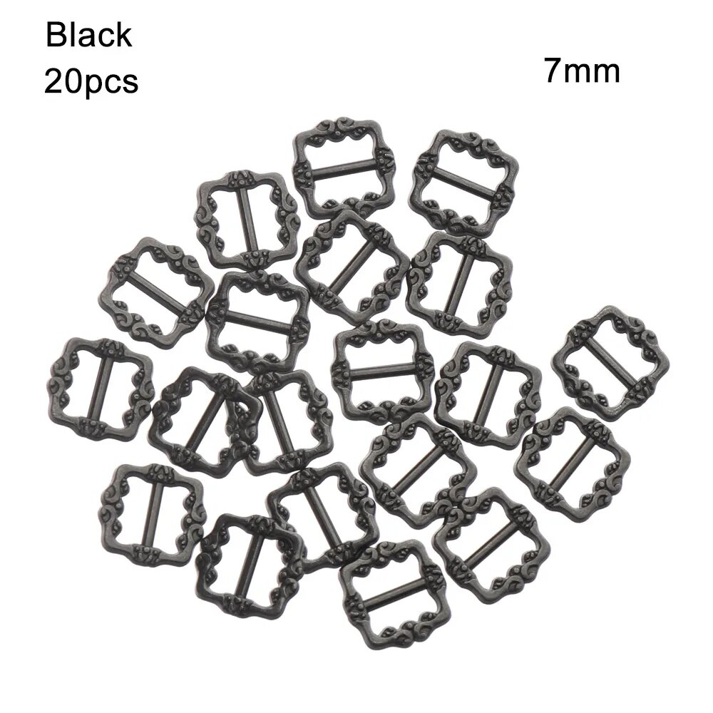 Металлические кнопки для кукол 20 шт. Черный, 7mm Black