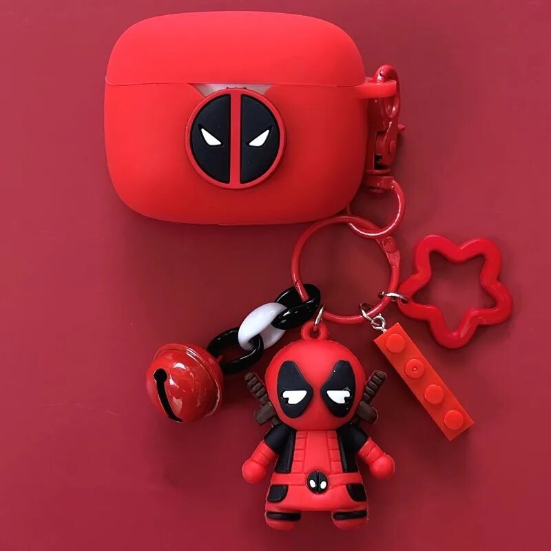 Чехол для JBL Tune Beam Deadpool, красный, силикон