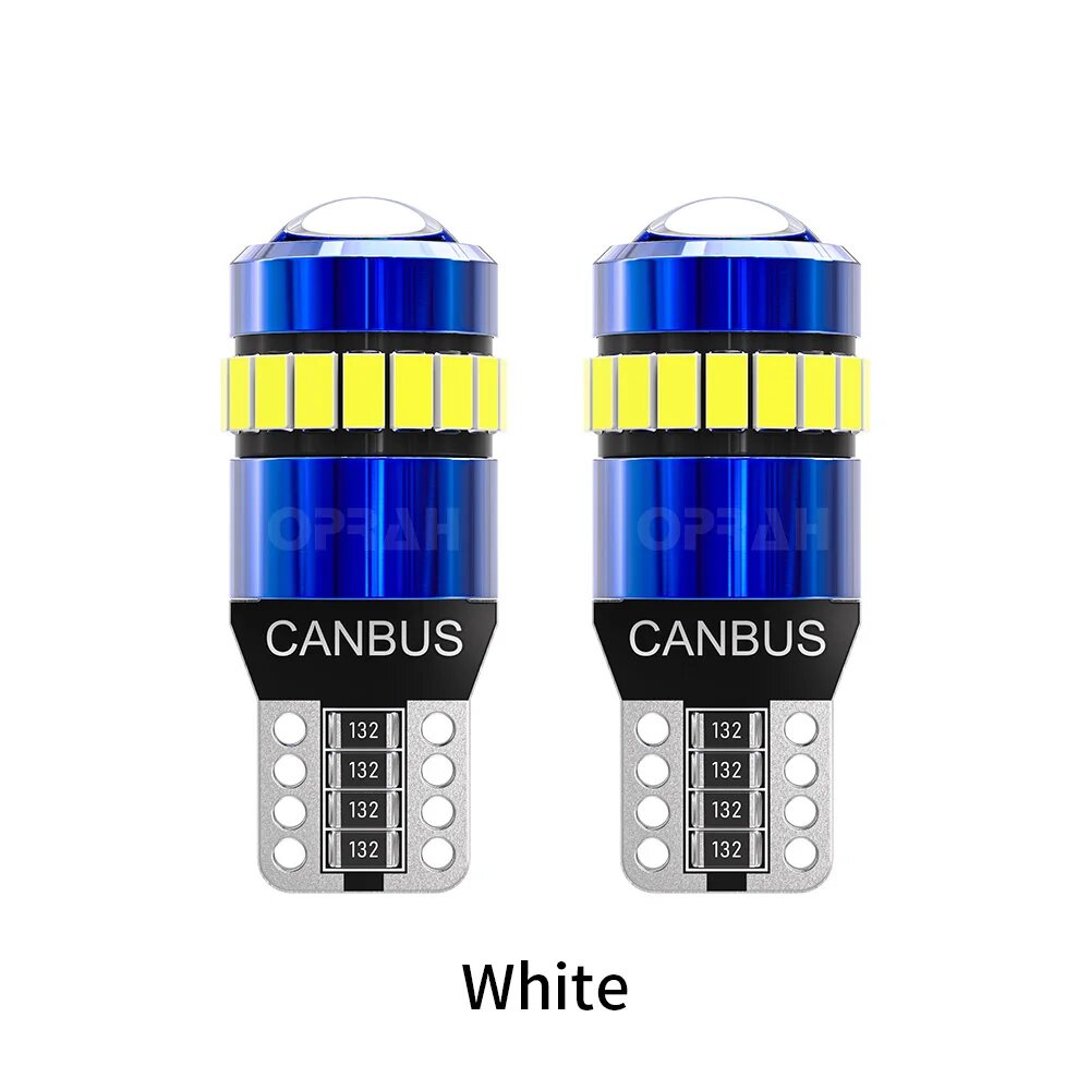2 шт. T10 W5W светодиодный CANBUS без ошибок, интерьер автомобиля, чтение двери, багажник, номерной знак, лампа 6000K, белый 3030 SMD для BMW Audi