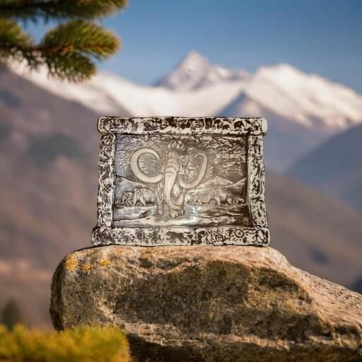 Мамонты 3D картина Барельеф Объёмное панно на стену. Dek Stone