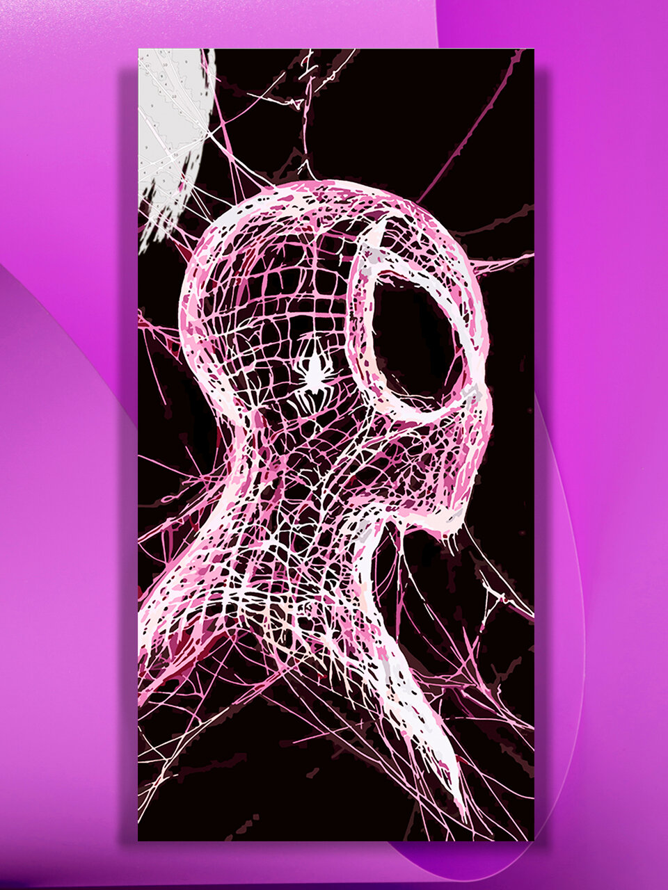 Картина по номерам на холсте Spider Man Pink, 30 х 60 см