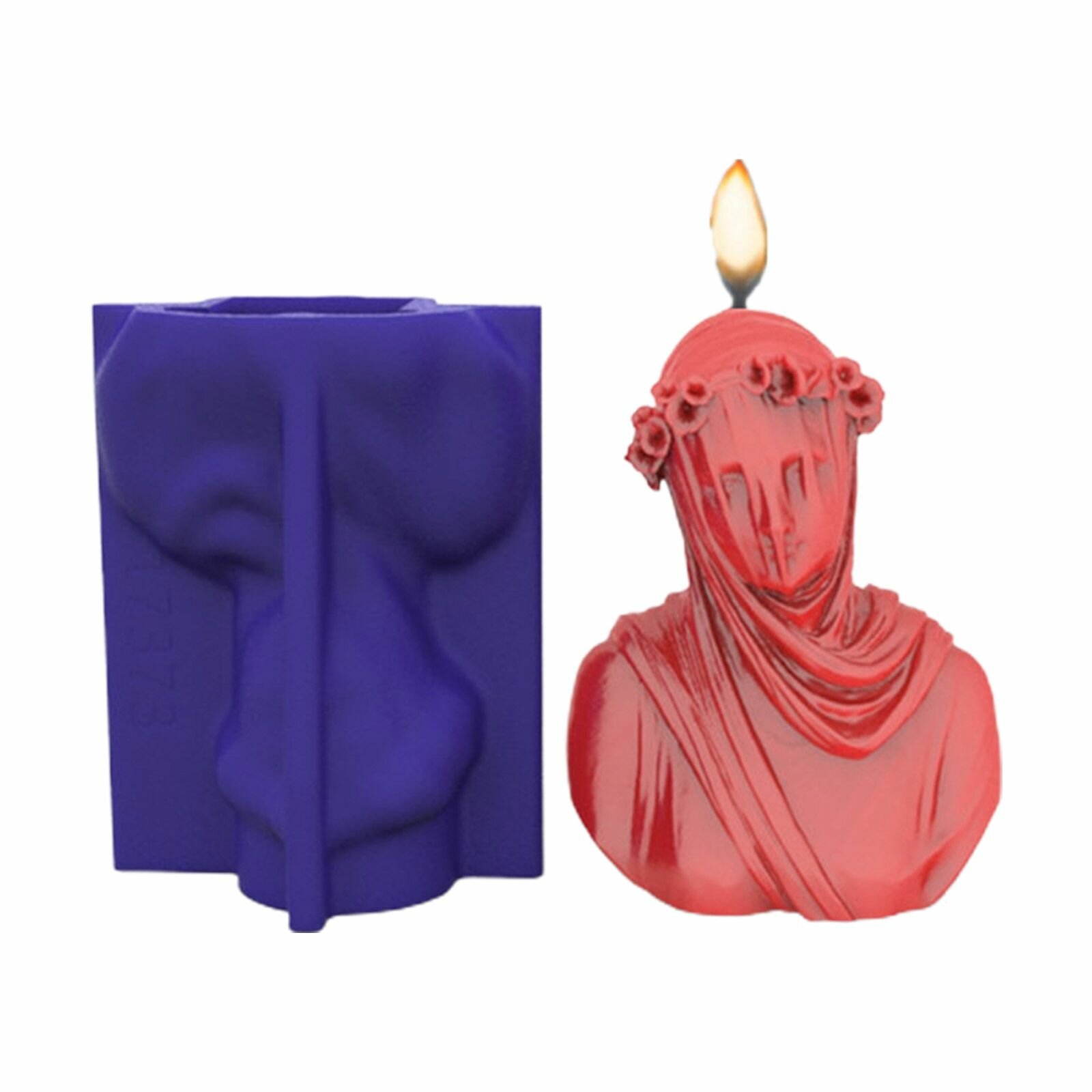 Скульптурный бюст Марии в форме свечи 17373-D