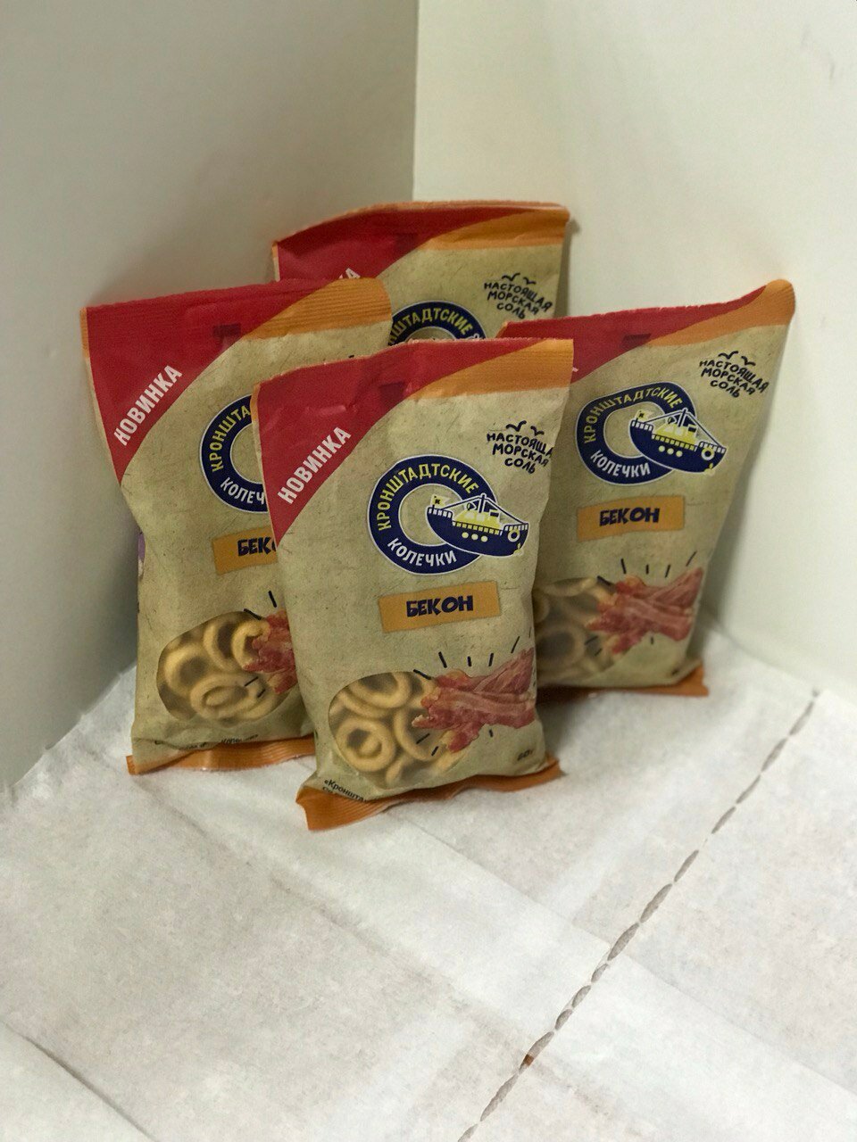 Сушки Невская Сушка "Кронштадские Колечки", с беконом, без сахара, 80г