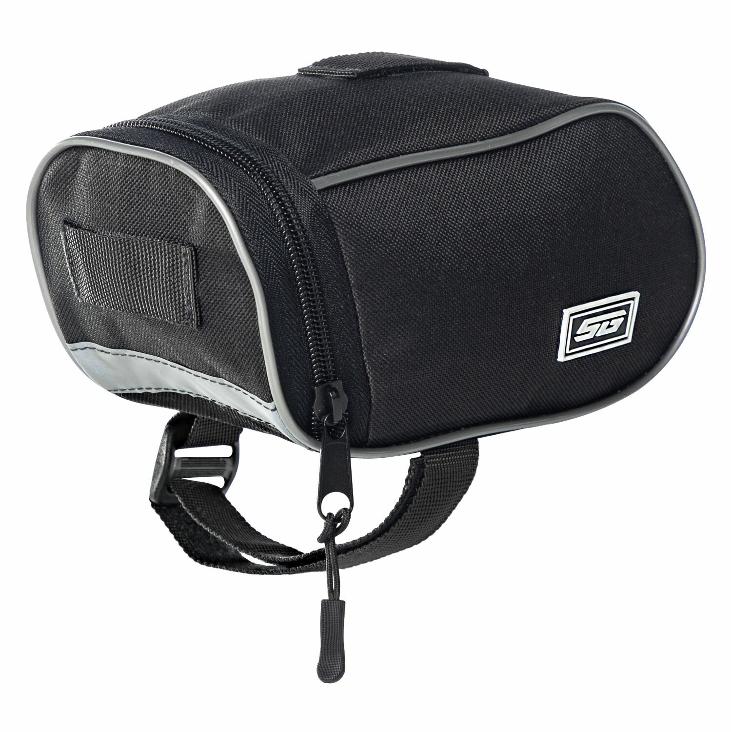 Велосумка под седло STG, модель FB-004, размер 18х9х9 см, черный/серый