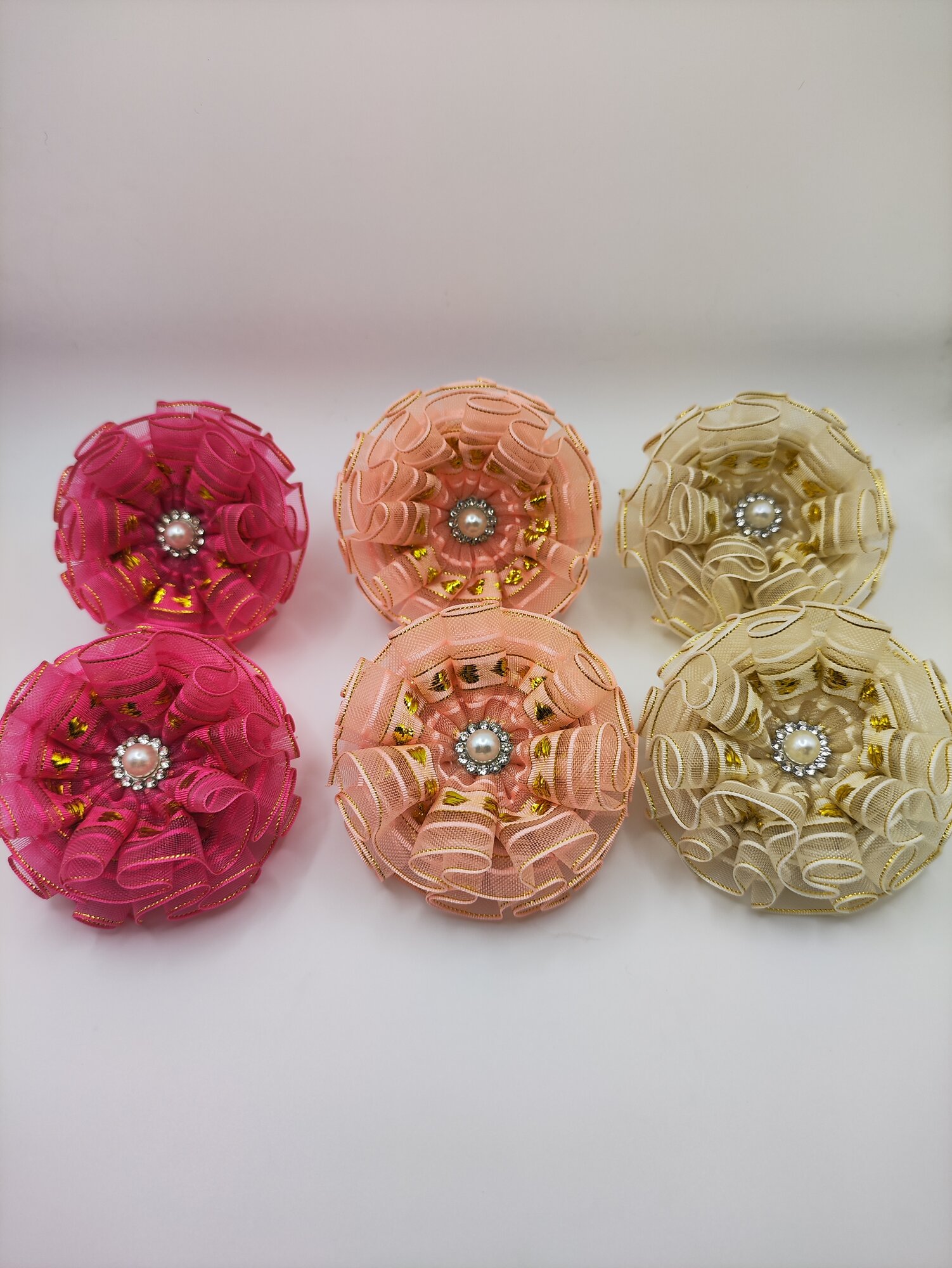 Набор бантов 3 пары" Пушистик" для девочек на резинке