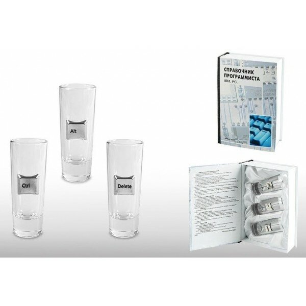 Набор стопок для водки Допинг программиста