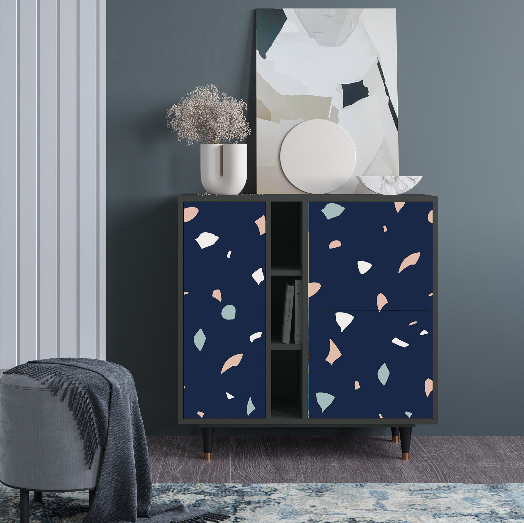 Комод - STORYZ - BS5 Space Satellites, Размер - 94 x 96 x 41 см, Цвет корпуса - , Антрацит