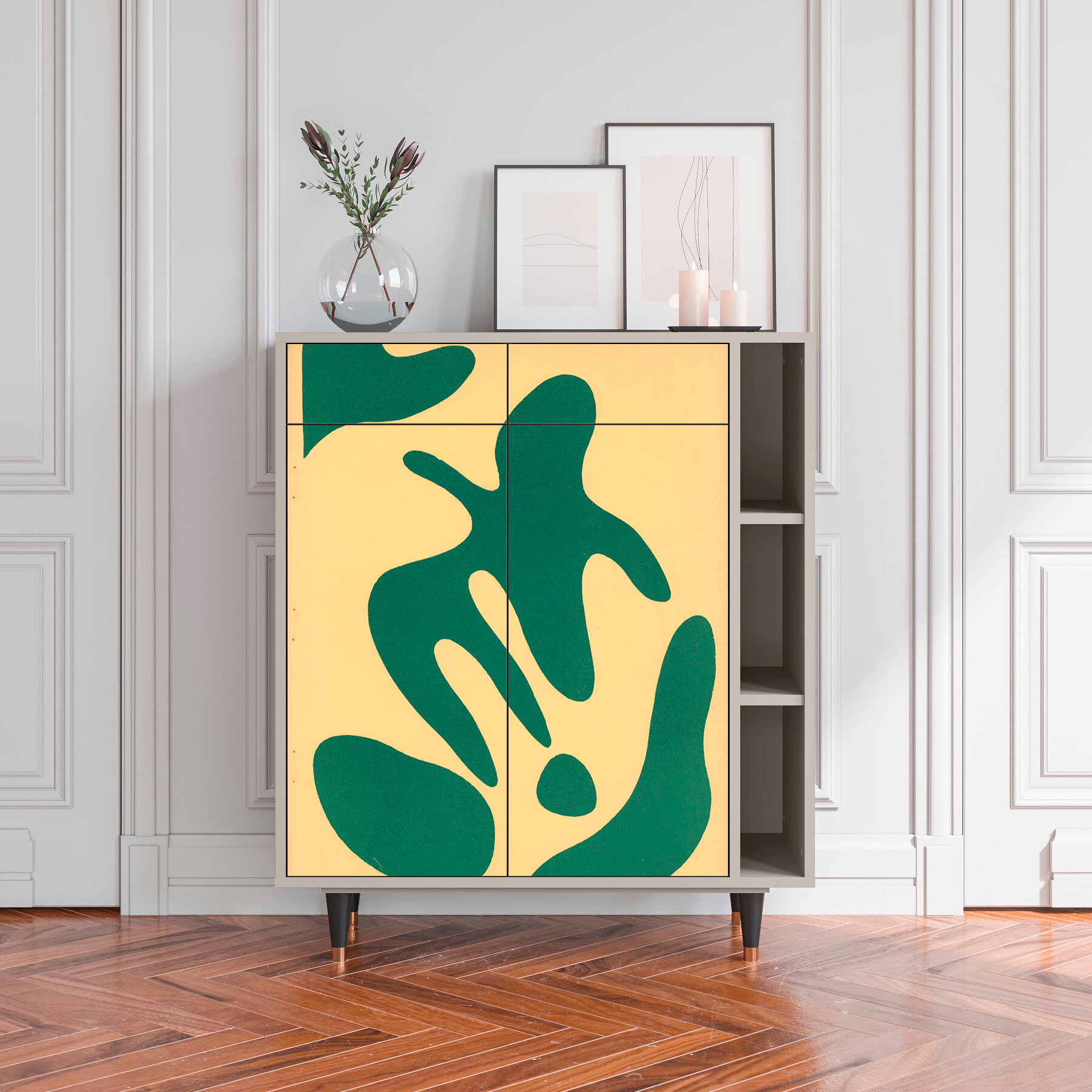 Комод - STORYZ - BS6 Constellations by Jean Arp, Размер - 94 x 110 x 41 см, Цвет корпуса - , Сатин