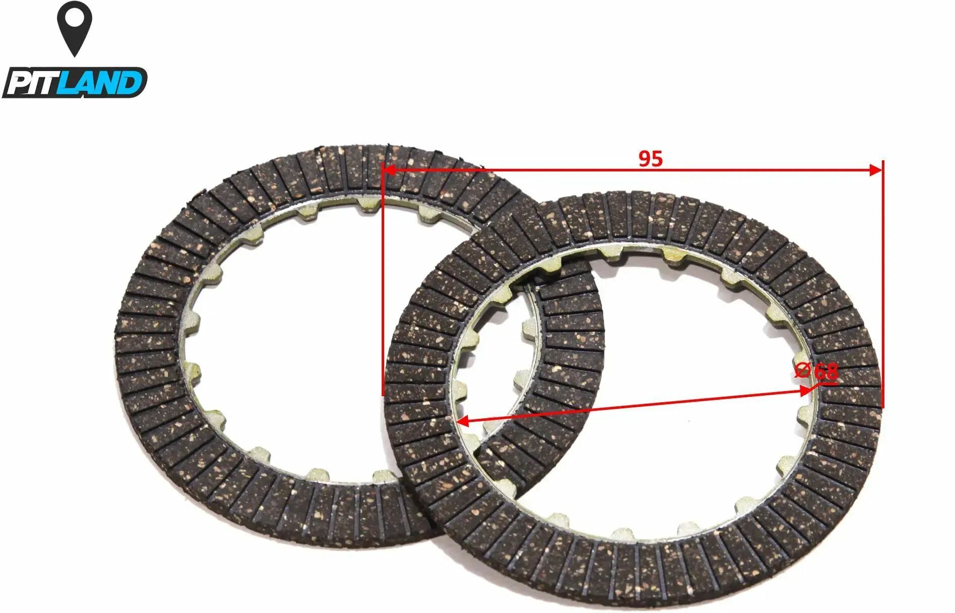 Диск сцепления 139FMB,147FMH,152FMH (компл 2шт) 50-110см3 на мотоцикл, питбайк, эндуро.