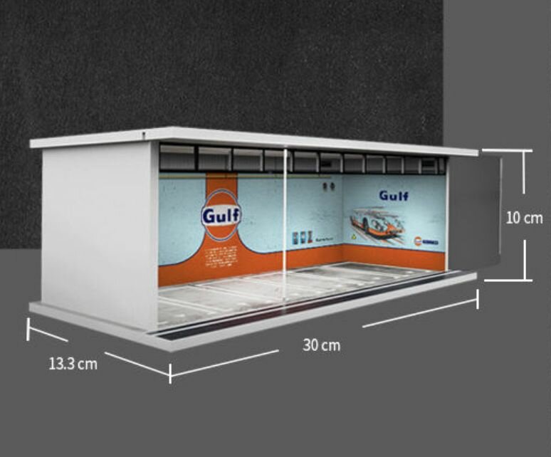 Диорама гараж MoreArt с подсветкой для машинок для моделей 1:64, Porsche LBWK RED BULL NISSAN RWB BMW HKS ADVAN, Игрушечный гараж, парковка для машинок