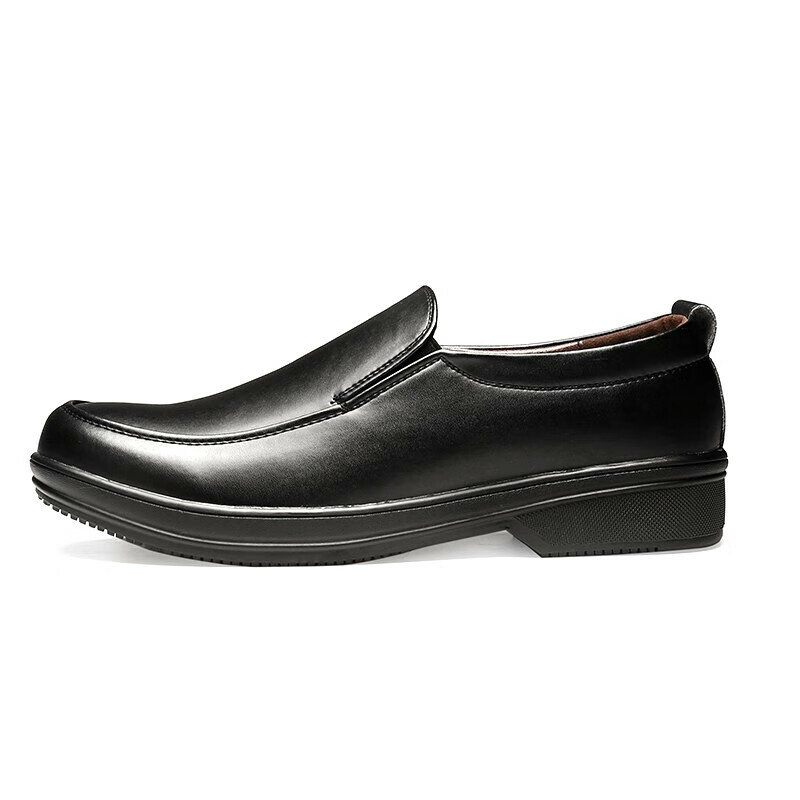 Chuwang Chef Shoes, Men's Work Shoes, Non-Slip, Water-Resistant, Oil-Resistant, Kitchen And Hotel Back-Of Leather Shoes, 6222