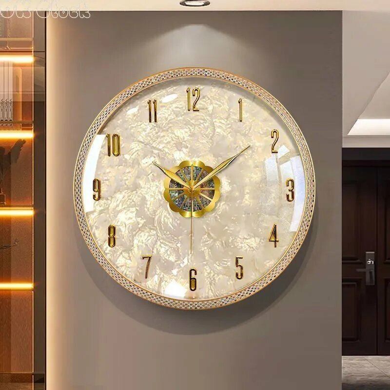 Часы "Натуральные ракушки", настенные, металлические, с угольной батареей, 36x36 см