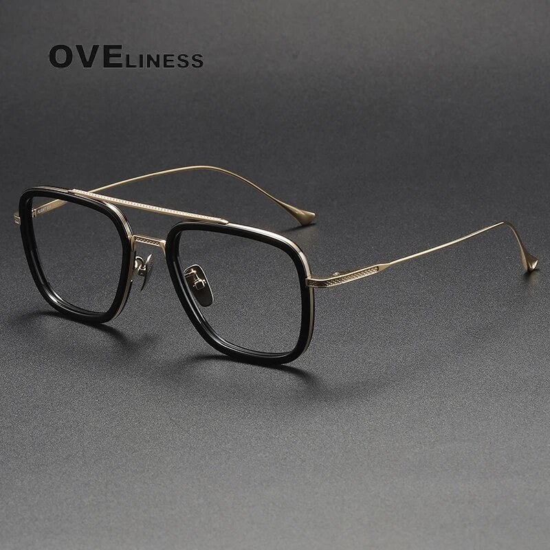 Oveliness титановая оправа black gold квадратная