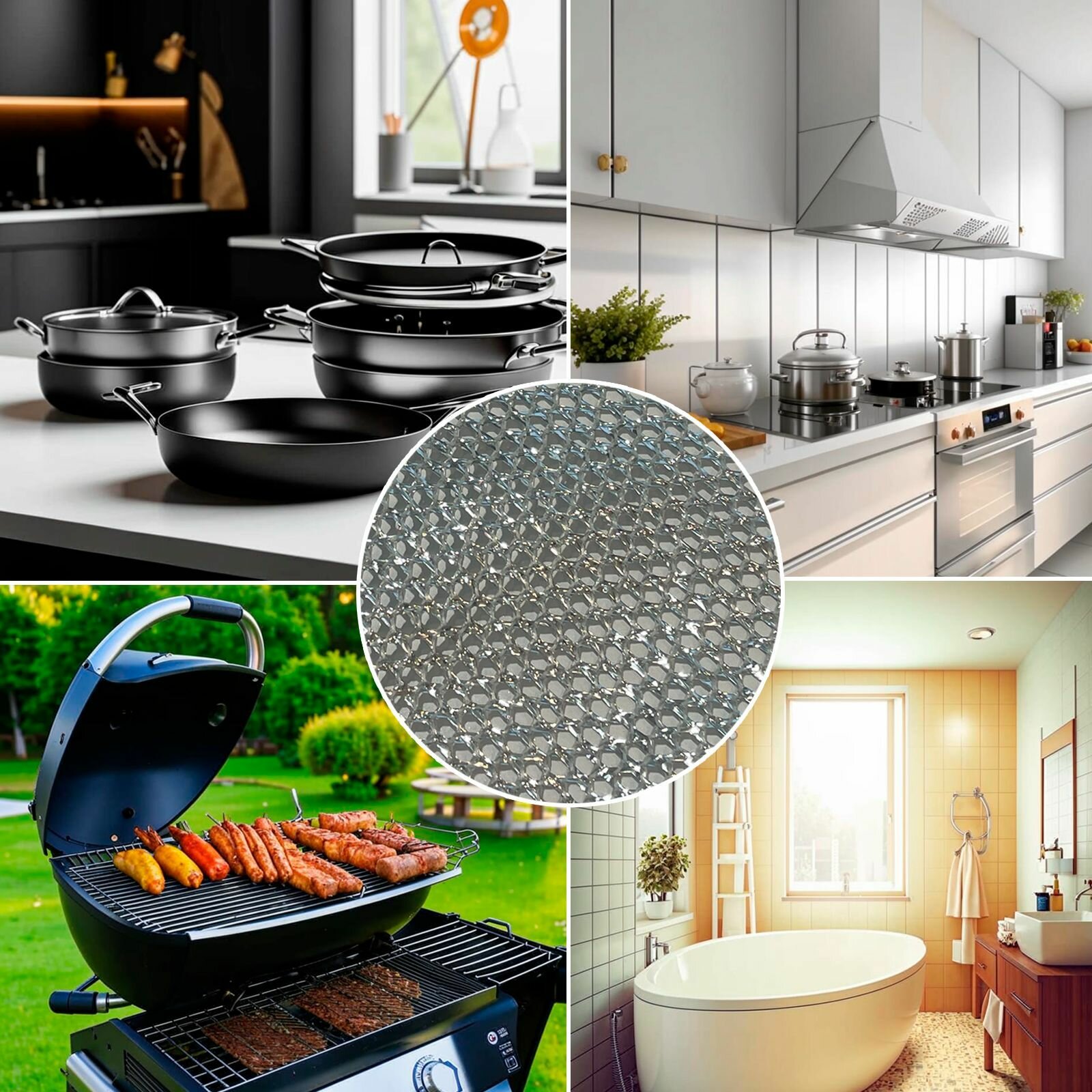 Металлическая тряпка для посуды 20х20см, 20 шт. Узелковая сетка для мытья посуды, для уборки кухни, используется для кафеля и плитки, для гриля. Для чистки овощей и фруктов.