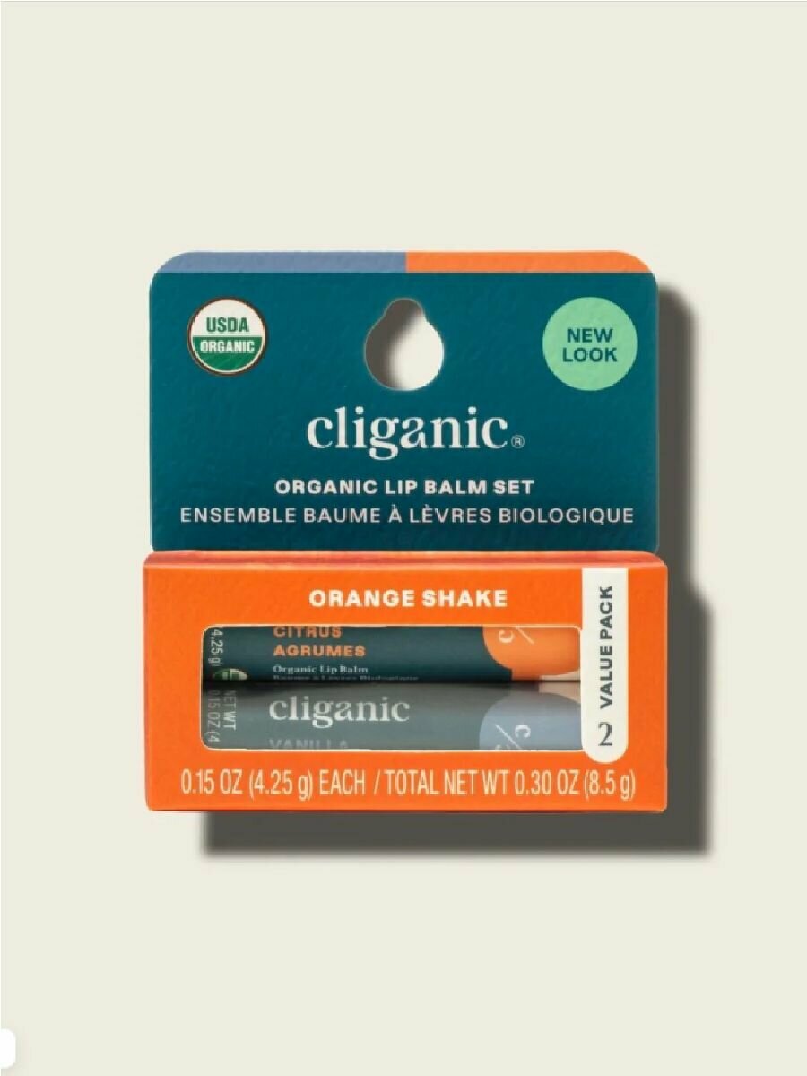 Бальзам для губ CLiganic увлажняющий с эфирным апельсина, лимона, лайма и розмарина с экстрактом плодов Ванили