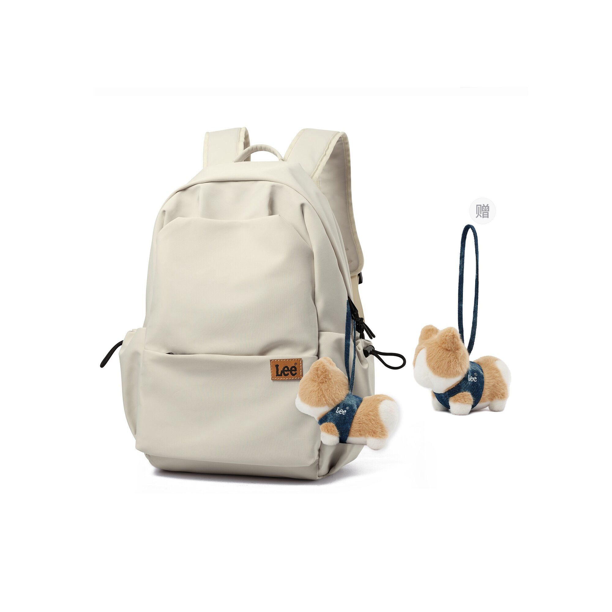 Рюкзак унисекс Lee Oxford Travel Backpack, черный/хаки, цвет: khaki+corgi