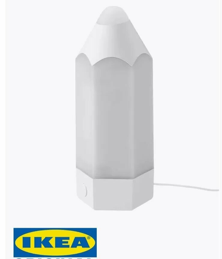 IKEA Светильник настольный карандаш LED 7 цветов 29*10 см Икеа PELARBOJ 204.015.15-QI