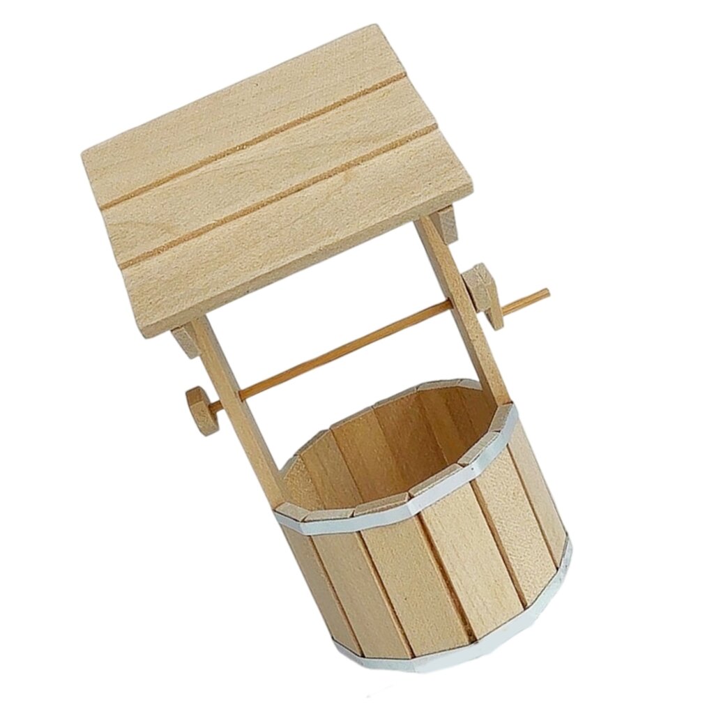 Креативная миниатюрная деревянная модель колодца для декора сада кукольных домиков 1/12