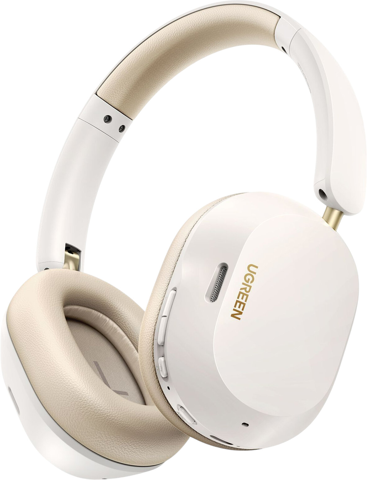 Наушники UGREEN HP203, Bluetooth, накладные, белый, до 75ч работы, Совместимые ОС Android, iOS