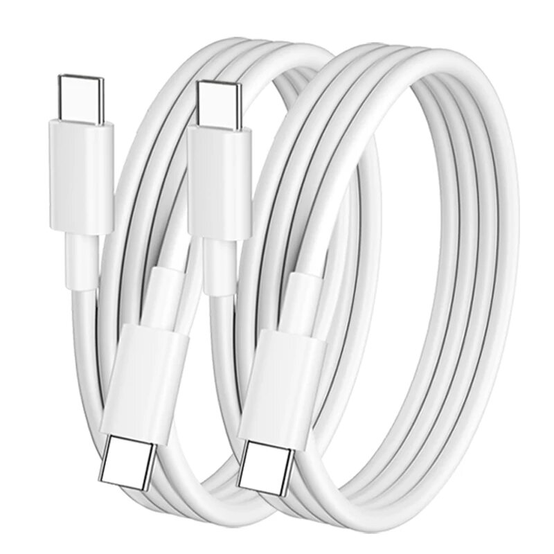 Кабель USB C - USB C 2 м, 2 шт, белый