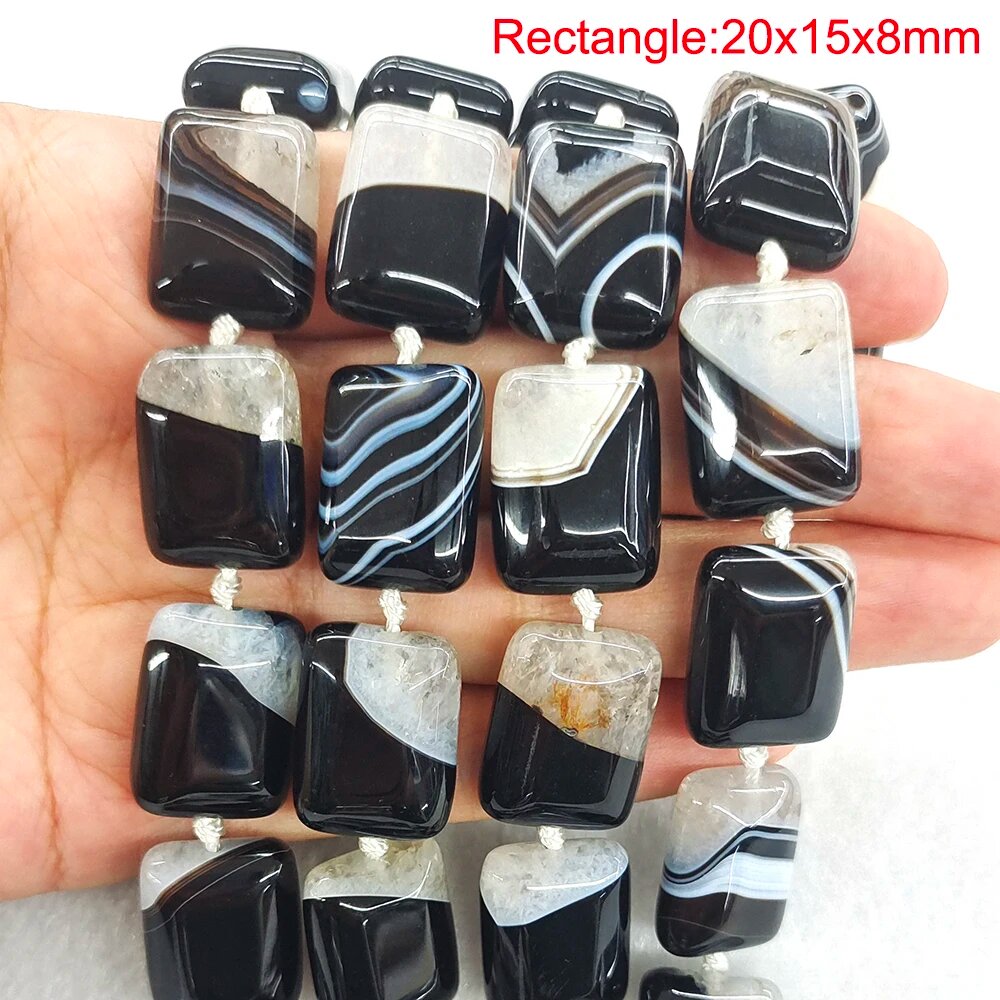 Черные бусины из уругвайского агата, натуральные камни в форме сердца, драгоценные камни, бусины-разделители, целебные кристаллы для изготовления ювелирных изделий, аксессуары «сделай сам»