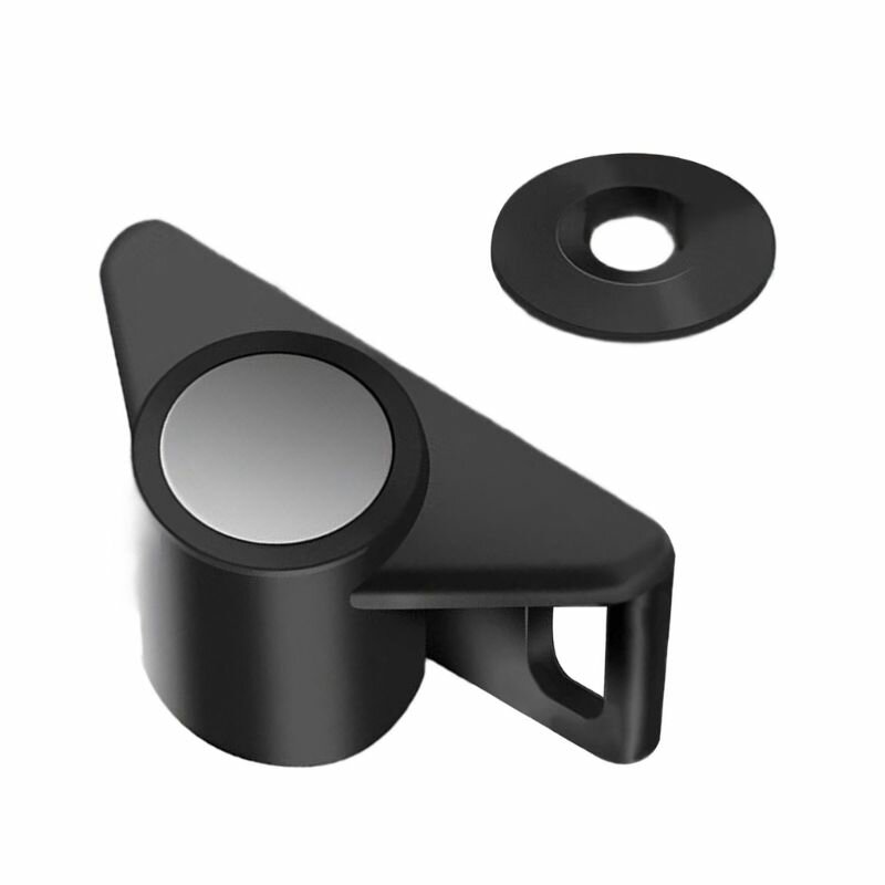 Фиксатор дверцы мебельного шкафа для обуви без перфорации-матовый черный