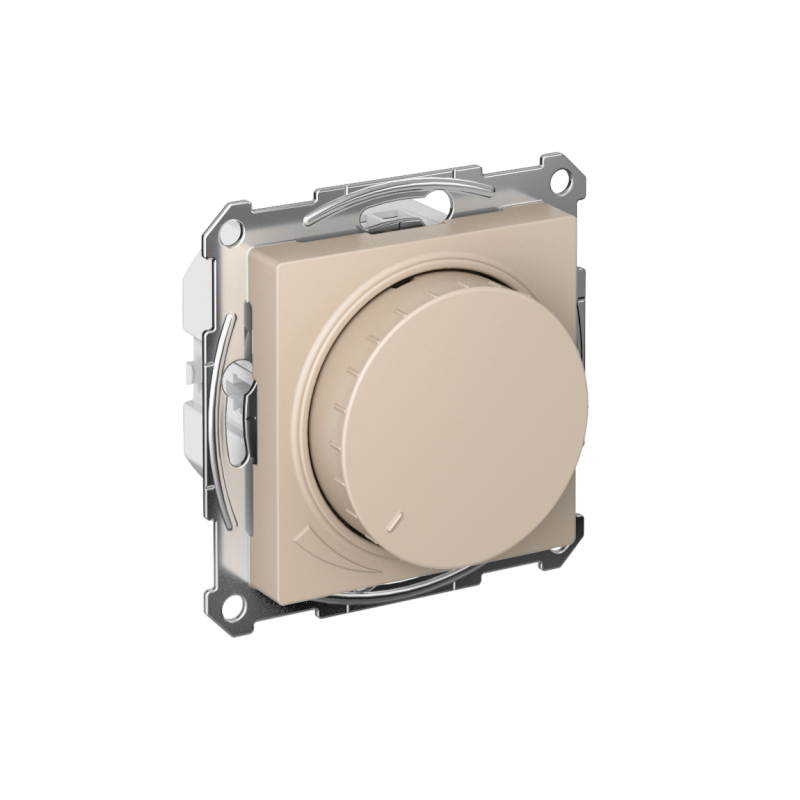 Светорегулятор поворотно-нажимной AtlasDesign (диммер) LED RC 400Вт мех. песочн. SE, SCHNEIDER ELECTRIC ATN001223 (1 шт.)