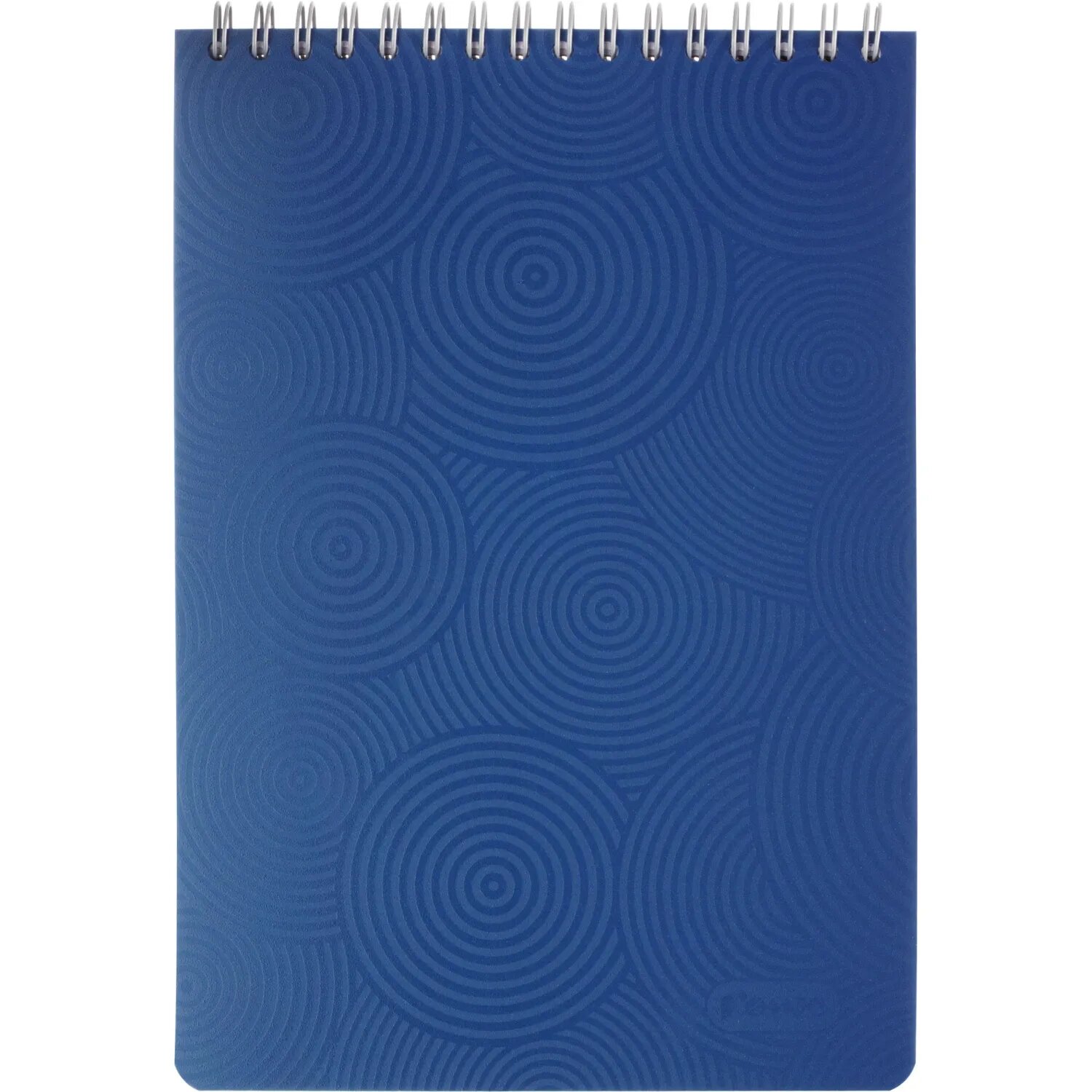 Блокнот Комус на спирали, синий, А5, 80л, клетка