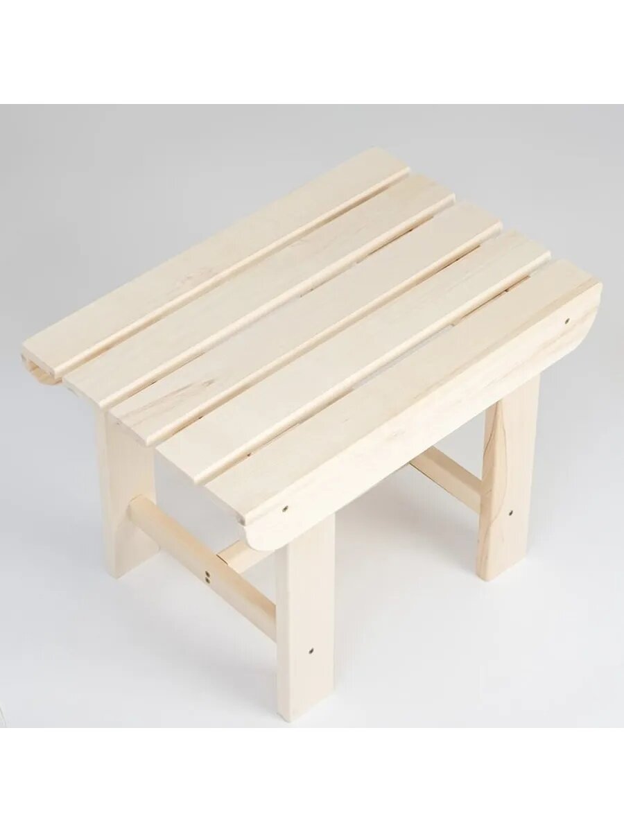 Деревянная лавка для бани из липы, компактная