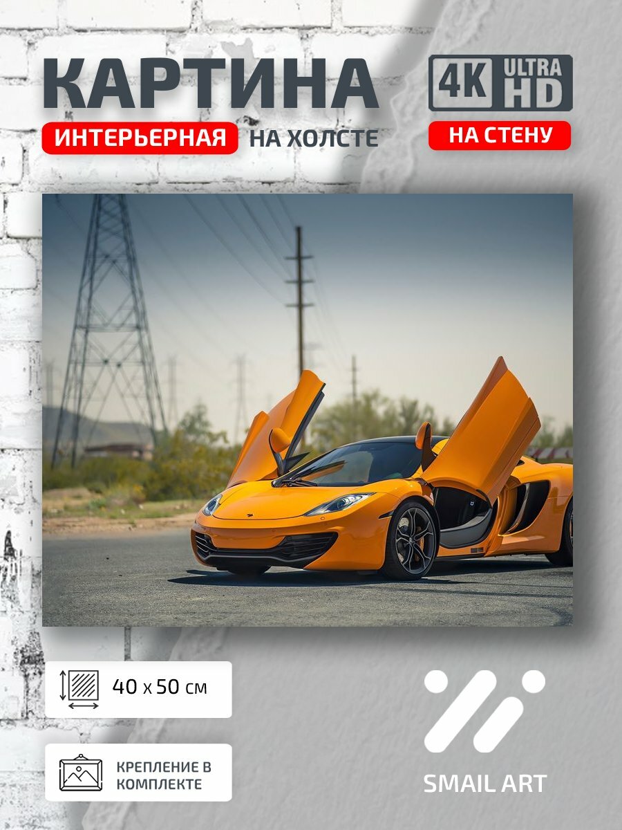 Картина на холсте интерьерная 40 на 50 на стену Автомобиль Car для кабинета авто дизайн