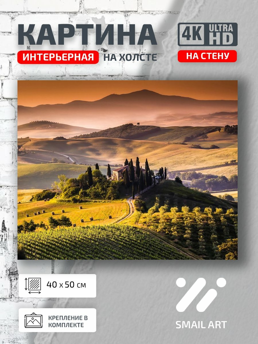 Картина на холсте интерьерная 40 на 50 на стену Пейзаж Landscape для гостиной пейзаж декор