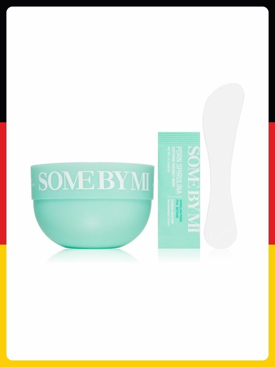 Маска косметическая Some By Mi PDRN Spirulina Soothing Sherbet Mask soothing skin mask with cooling effect, 10 г