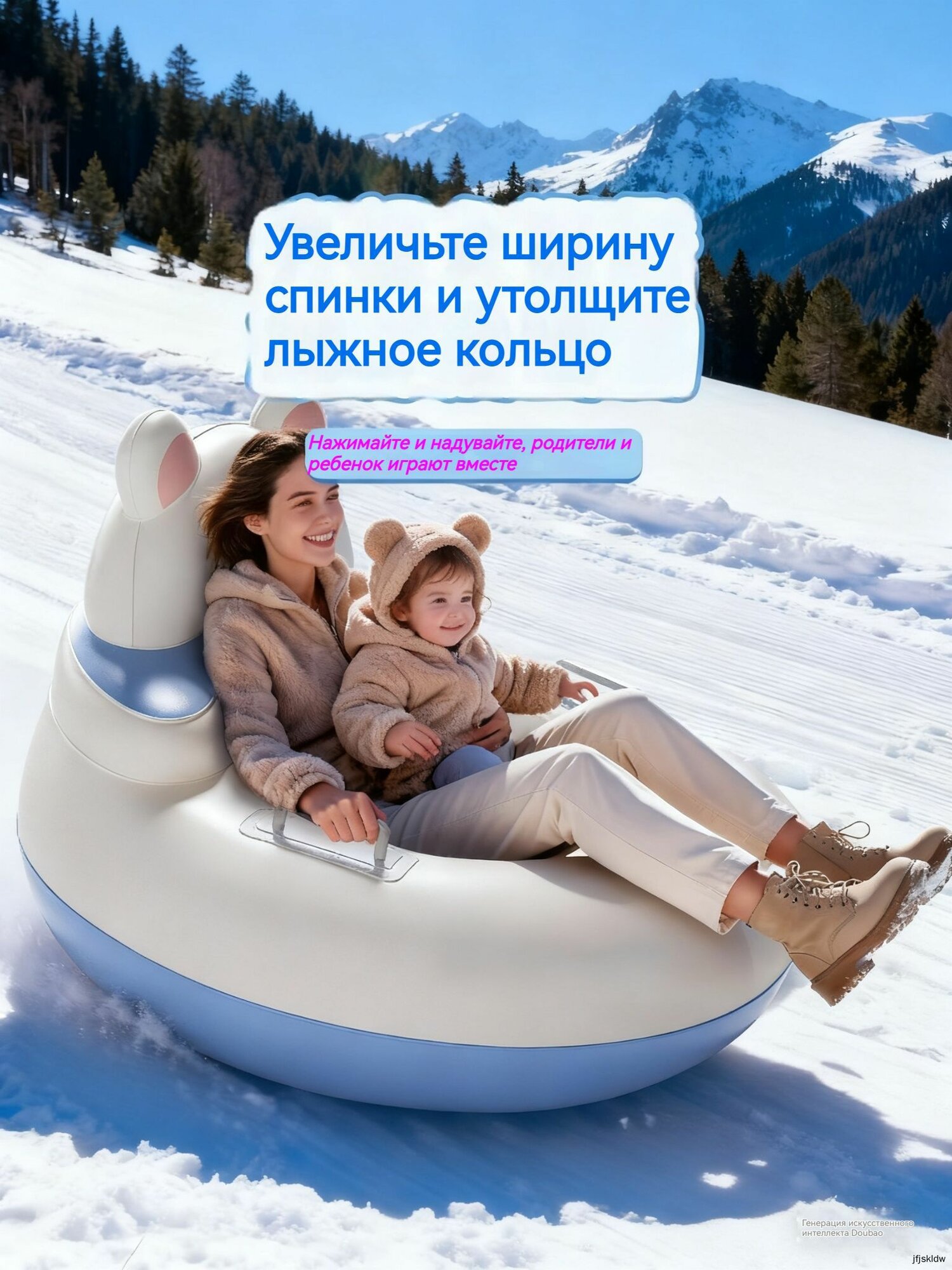 Детей легко переносить, они быстро надуваются, у них большое лыжное кольцо/санки