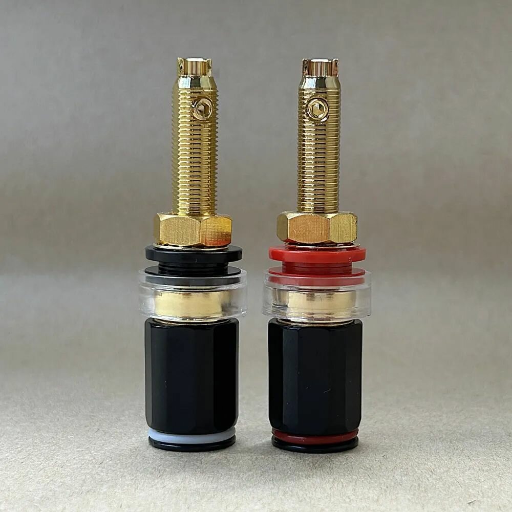 Акустические терминалы, позолоченные, M8, 65x18 мм, 2 шт, для аудиосистем Выгодно