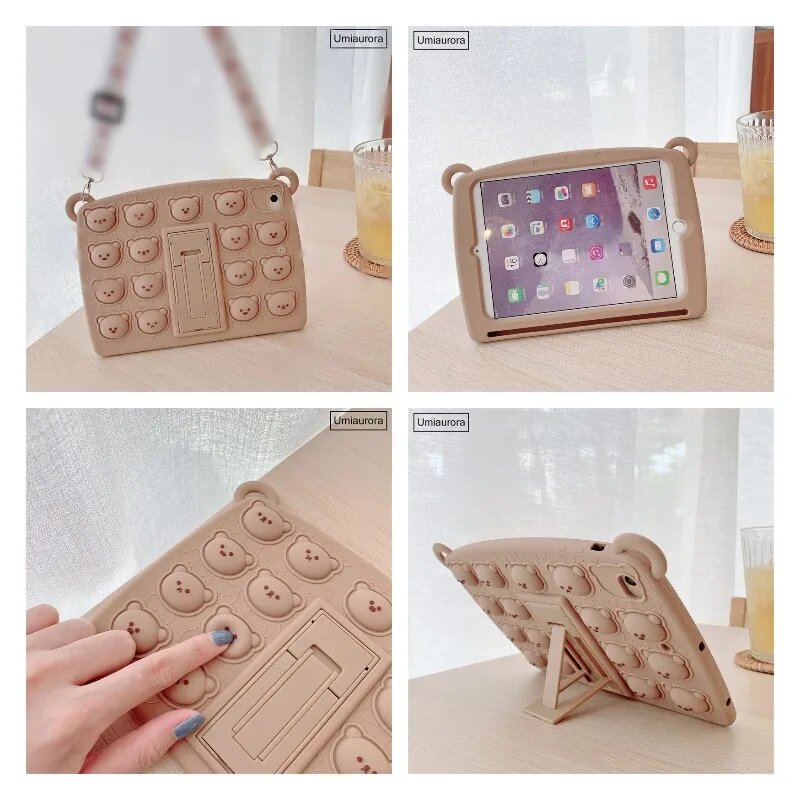 Детский противоударный силиконовый чехол с рисунком для Huawei Mediapad M5 Lite 8,0 T5 10 10,1 дюйма M6 8,4 Pro 10,8-дюймовый чехол для планшета + ремешок