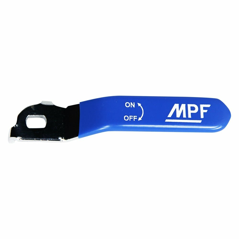 Ручка длинная усиленная для крана MPF 1/2"- 3/4", прорезиненная, синяя ИС.131177