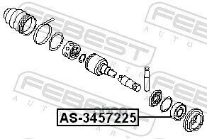 Подшипник Nissan Primera 96-01 Приводного Вала 34.5X72x25