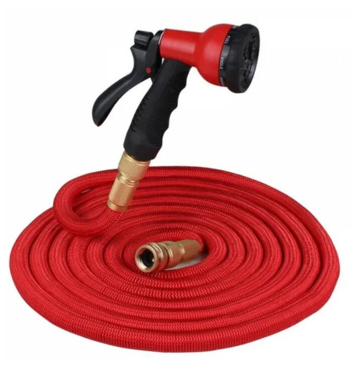 Шланг Растягивающийся для полива с распылителем Magic Garden Hose, 25 м ...